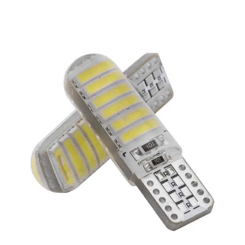 Liwiny Silicone 12V 6W CANBUS T10 7020 12 SMD 7014 LED 194 w5w Flashing ...